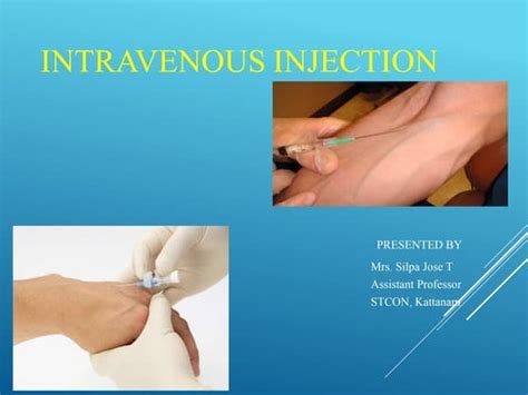 Iv Injection Intravenous Injection Ppt