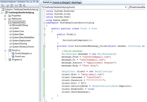 Логирование активности Smtpclientdocumentation