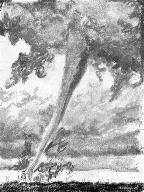 How To Draw A Realistic Tornado Draw Realistic Tornadoes Step By Step Drawing Guide By