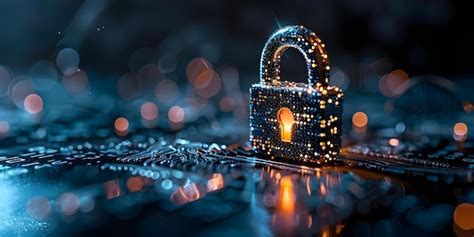 Premium Photo Securing Data Symbolizing Cybersecurity With A Lock Symbol Concept Cybersecurity