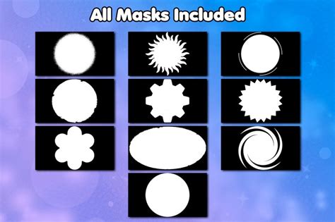 Rounded Shapes Webcam Masks For Streamers 10 Pack Etsy