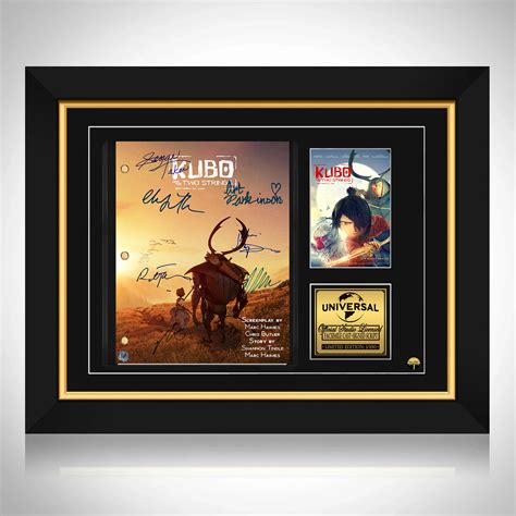kubo and the two strings script limited signature edition custom frame rare t