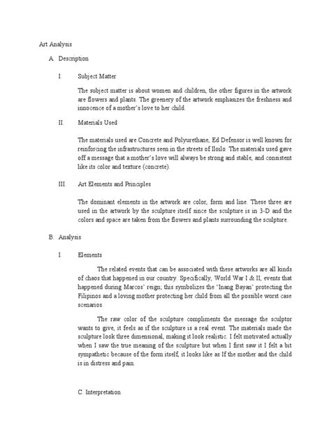 Art Analysis Incomplete Download Free Pdf Sculpture Human Nature