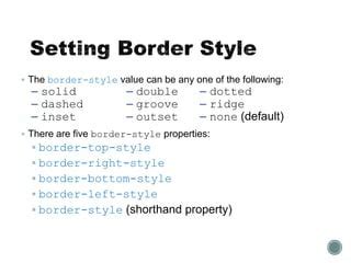 CSS Box Model PPTX Web Design And HTML Internet