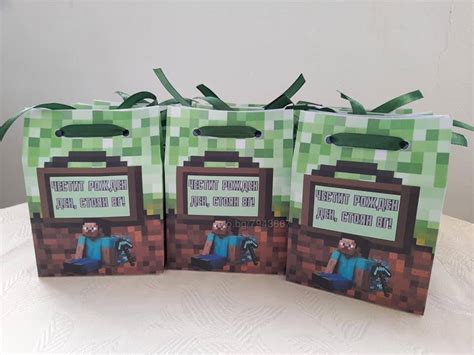 Подаръчни кутийки Майнкрафт Детски партита Клоуни Варна Ръчно изработени детски кутии
