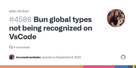 Bun Global Types Not Being Recognized On VsCode Issue 4586 Oven Sh