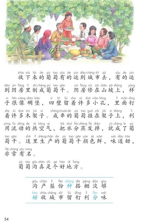 课文11葡萄沟 2017新人教部编版小学二年级语文上册课本全册教材 小学课本网