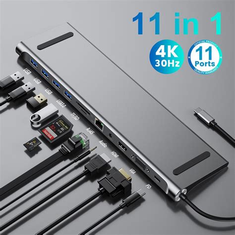 Usb разветвитель 11 в 1 Type C Usb Hub док станция Usb 3 0 хаб 3 0 Usb 2 0 Type C переходник