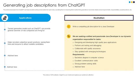 Generating Job Descriptions From Chatgpt Maximizing Roi In Recruitment Ai Ss V Ppt Slide