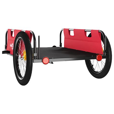 Vidaxl Cargo Bike Trailer Red Oxford Fabric And Iron Au