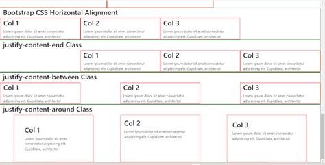 Bootstrap Css Horizontal Alignment Example