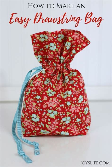 How To Make A Drawstring Bag Easy Sewing Project Artofit