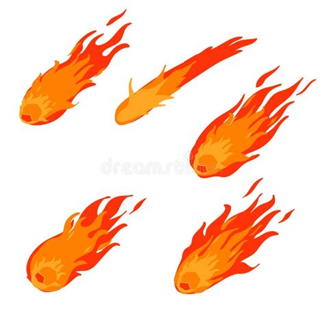 彗星小行星和陨石 手绘涂鸦卡通风格矢量图的大气火球 向量例证 插画 包括有 作用 火光 星号 宇宙 168149458