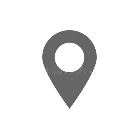 Pin Point Icon Red Map Location Pointer Symbol Isolated On White Background Stock Illustration