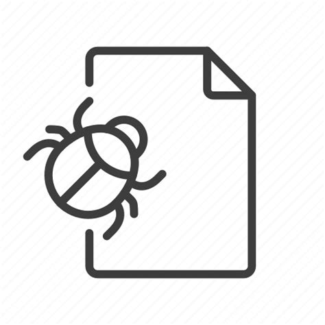 File Document Virus Bug Icon Download On Iconfinder