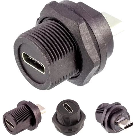 Panel Mount Waterproof Usb3 0 Usb3 1 Type C Connector Waterproof Type C Connector And
