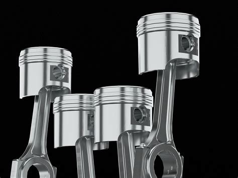 3d Model 4 Cylinder Inline Engine Pistons Camshaft Vr Ar Low Poly Cgtrader