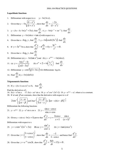 SOLUTION Calculus Practice Questions Studypool