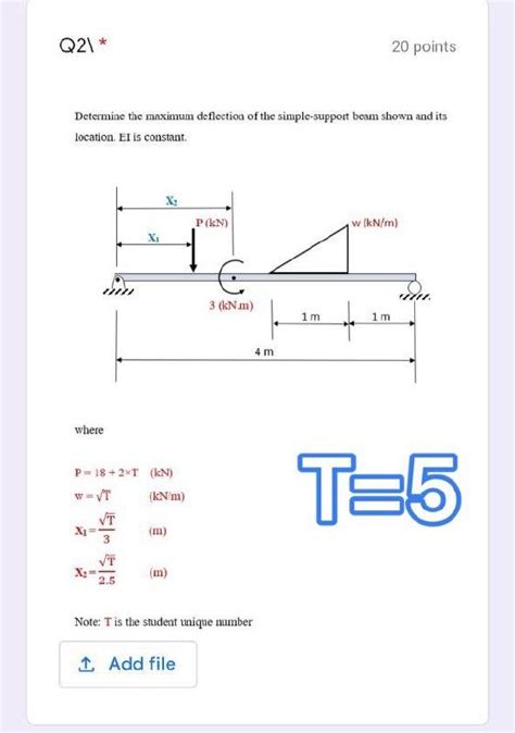 Solved Q Points Determine The Maximum Deflection Of Chegg