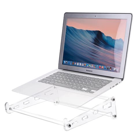 Qupiva Acrylic Laptop Stand For Desk Clear Ventilated