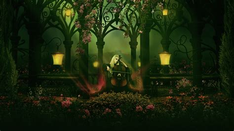 Download Double Bass Arch Lantern Fantasy Dark Gothic Dark Fantasy 4k