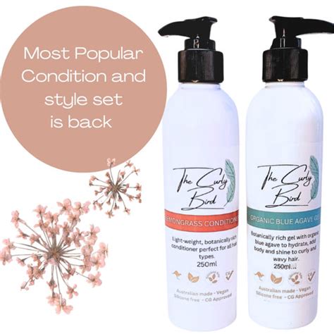 The Curly Bird Condition And Style Kit For Curly And Wavy Hair The