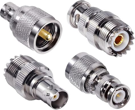 Tuolnk Bnc To Uhf Adapter Kit Male To Female Rf Coax Connector For Cb Radio Extension Cable