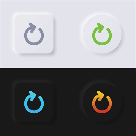 Circular Arrow Button Icon Reload Button Icon Set Multicolor