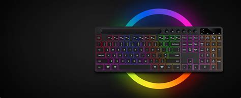 Wireless Keyboard And Mouse Combo With Backlit Soueto Full Size Ergonomic Keyboard