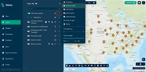 Attribute Table In Geographic Information System Gis