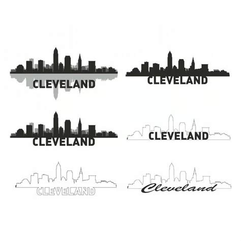 Cleveland Skyline Svg Cleveland Svg Cleveland Skyline Silh Inspire