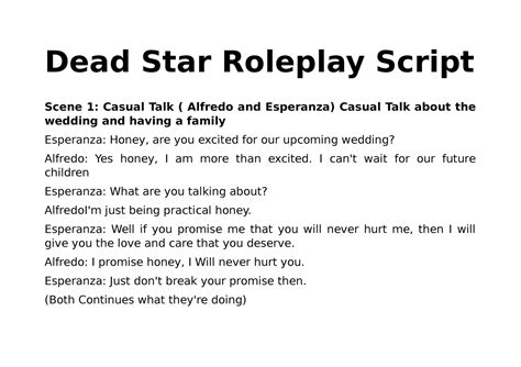 Dead Star Roleplay Script Teleprompter Dead Star Roleplay Script