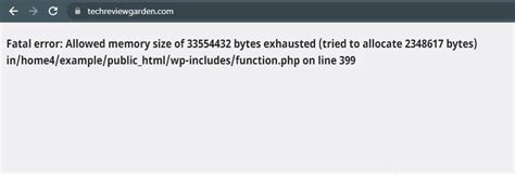 3 Easy Method Fix The Wordpress Memory Exhausted Error Techreviewgarden