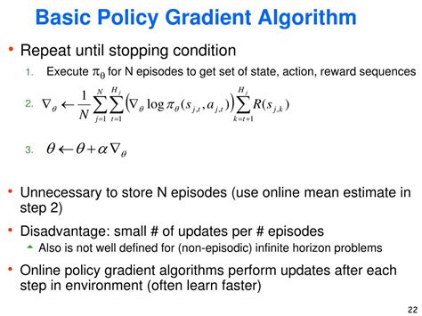 Ppt Rl For Large State Spaces Policy Gradient Powerpoint