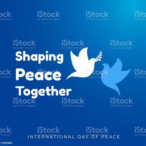 평화의 국제 날을 축하하기위한 디자인 행복한 세계 평화의 날 인사 벡터 일러스트레이션 비둘기에 대한 스톡 벡터 아트 및 기타 이미지 비둘기 평화의 상징 브이 Istock