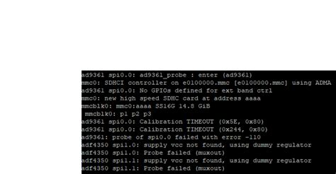 No Ad9361 Phy And Other Iio Devices After Boot Up Qanda Design Support Ad9361 Ad9363 Ad9364