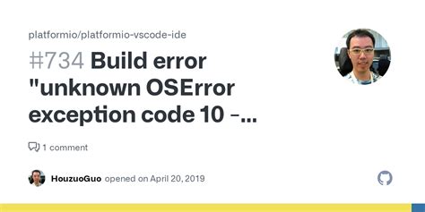 Build Error Unknown Oserror Exception Code 10 Cwindowssystem32