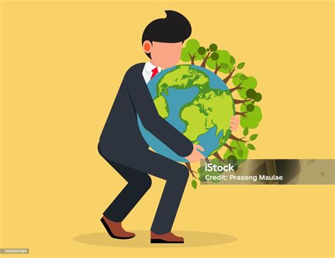 환경 보호 지구를 포용하는 사업가 생태 보존 개념 평면 벡터 일러스트 레이 션 6월에 대한 스톡 벡터 아트 및 기타 이미지 6월 구 기업의 사회적책임 Istock