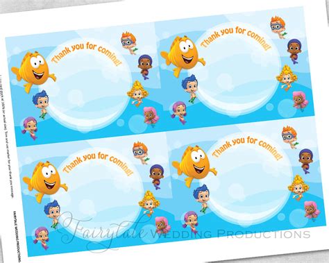 Bubble Guppies Treehouse Pbs Under The Sea Ocean Birthday Etsy Finland