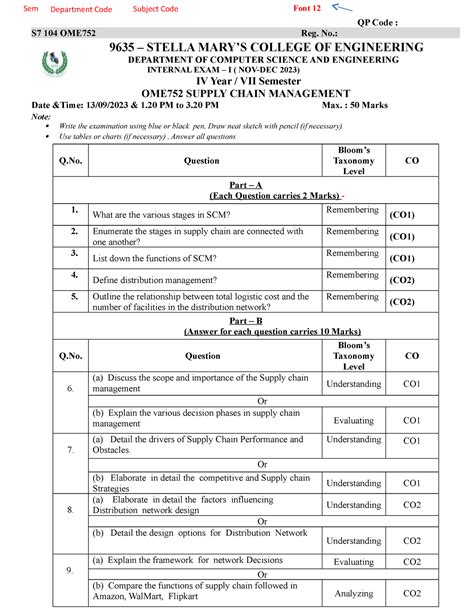 Ome752 Iat Qp2 R17 Notes Qp Code S7 104 Ome752 Reg No 9635 Stella Marys College Of