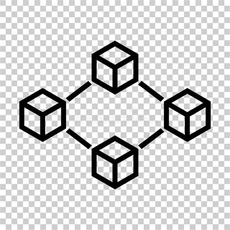 blockchain technology vector icon in flat style cryptography cu stock vector illustration of