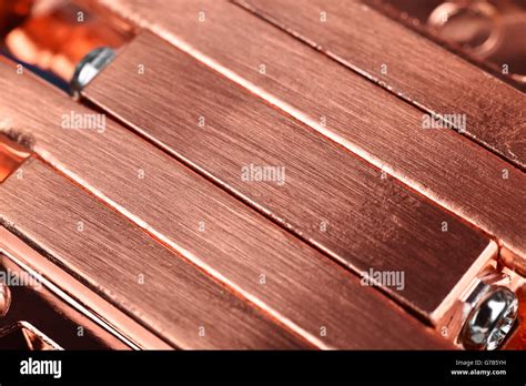PC CPU Cooler With Copper Heat Pipes Stock Photo Alamy
