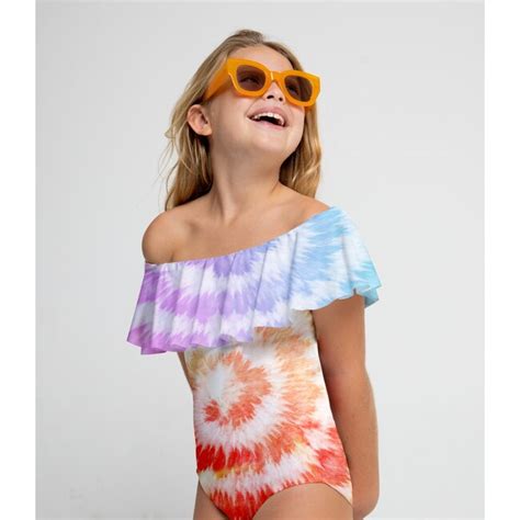 Wheel Tie Dye Ruffle Swimsuit Stella Cove Swim Maisonette