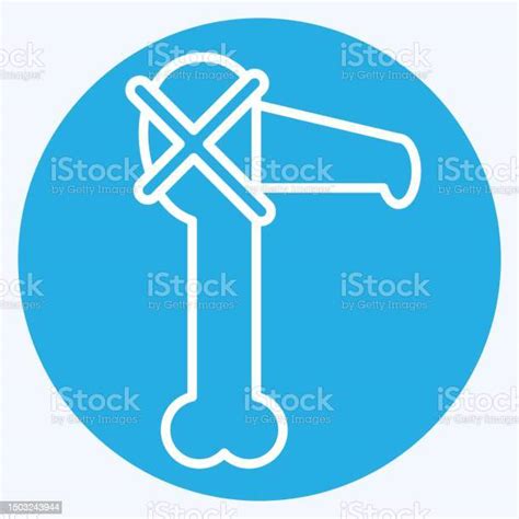 아이콘 괭이 선사 시대 상징과 관련이 있습니다 파란 눈 스타일 심플한 디자인 편집 가능 간단한 그림 3차원 형태에 대한 스톡 벡터 아트 및 기타 이미지 Istock