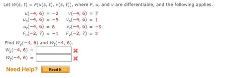Solved Let W S T F U S T V S T Where F U And V Are Chegg Com