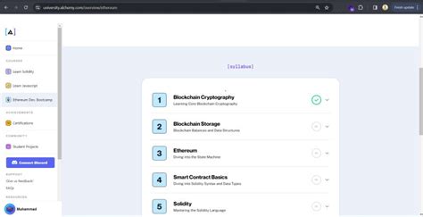 muhammad shehzaib on linkedin i successfully finished the initial module of the ethereum developer…