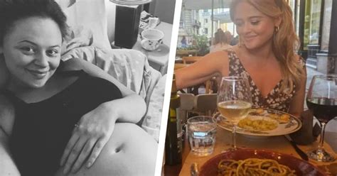 Pregnant Emily Atack Defended Over Holiday Photo As Fans Say Hoping You Didn T Know