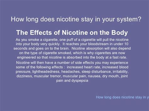 How Long Does Nicotine Stay In Your Urine All You Need Infos