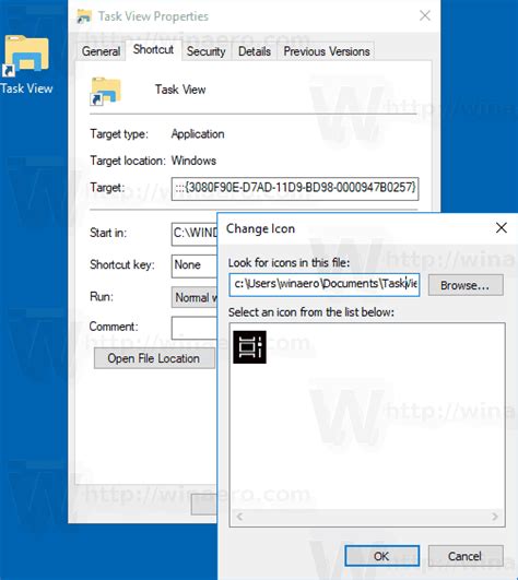 Create Task View Shortcut In Windows 10