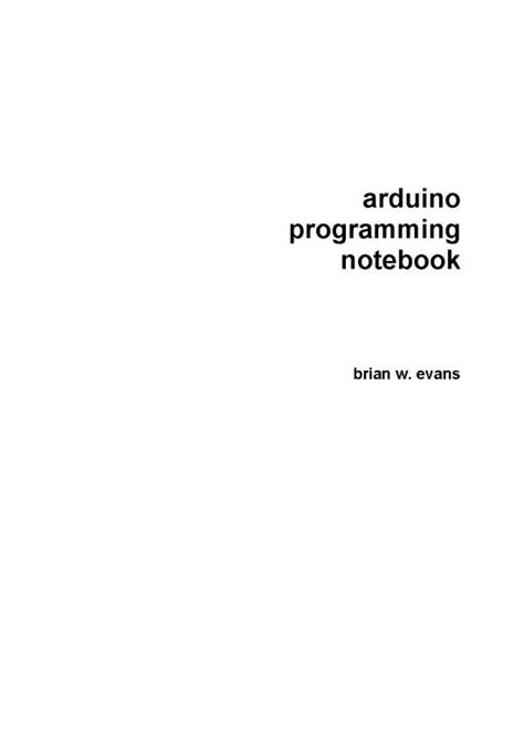 Programming Pdf 183228 Arduino Programming Notebook